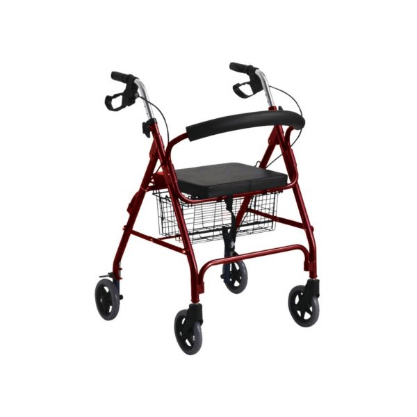 Rollator foldable 4 wheels with seat